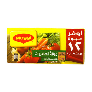 MAGGI VEGETABLE STOCK CUBES 12 pcs - ماجي مكعبات مرقة الخضروات 12 مكعب ...