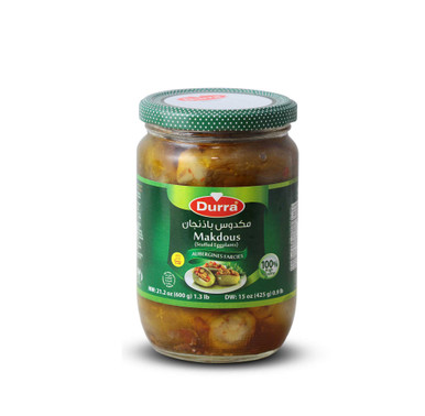 DURRA MAKDOUS IN SUNFLOWER OIL 600G - دُرة مكدوس - Ammo Delivers Birmingham