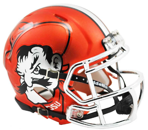 Oklahoma State Cowboys Pistol Pete Orange Riddell NCAA Mini Revo Speed ...
