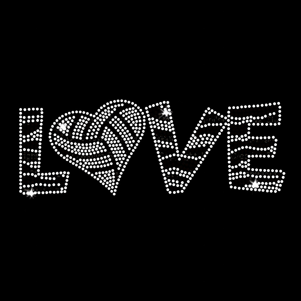 Custom Design Volleyball Rhinestone Iron On Transfer
