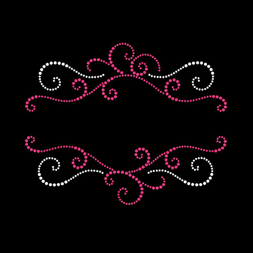 Scattered Stones Iron On Rhinestone Transfer