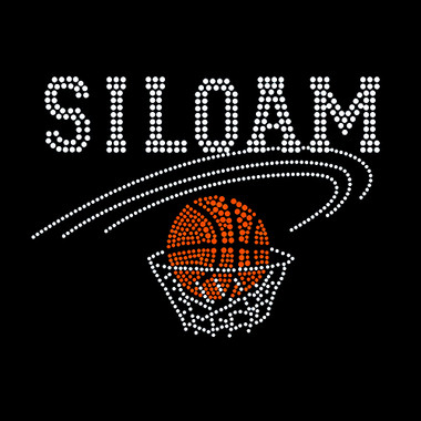Custom Basketball Iron On Rhinestone Transfer