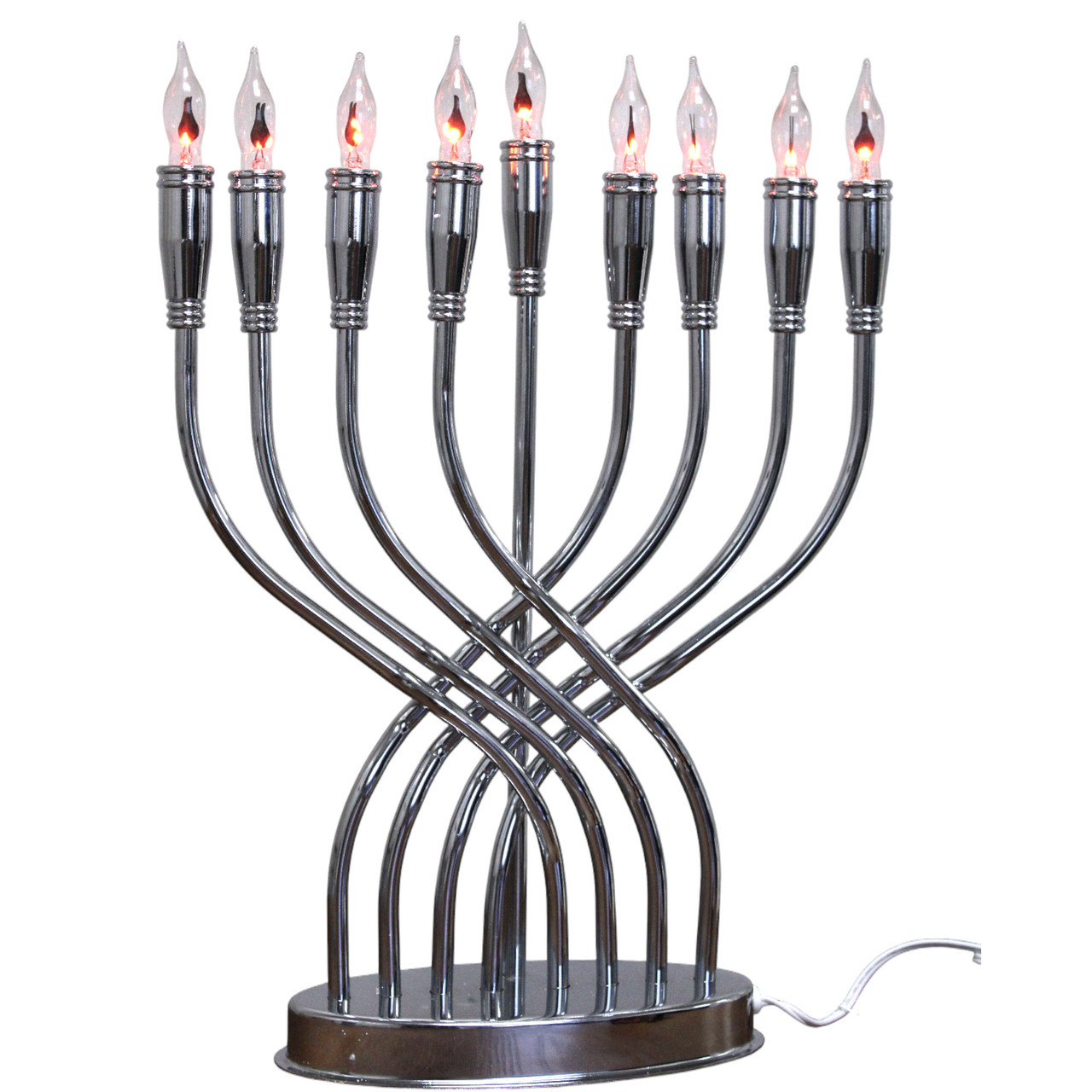 Electric Menorah For Hanukkah-Flickering Bulbs