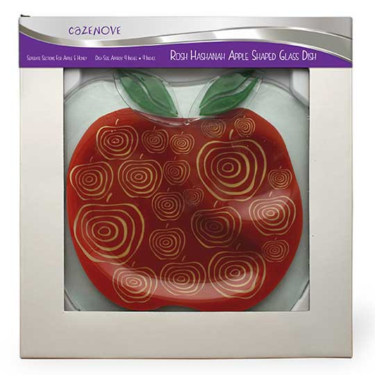 Jewish Holiday Gift -Fused Glass Apple Plate