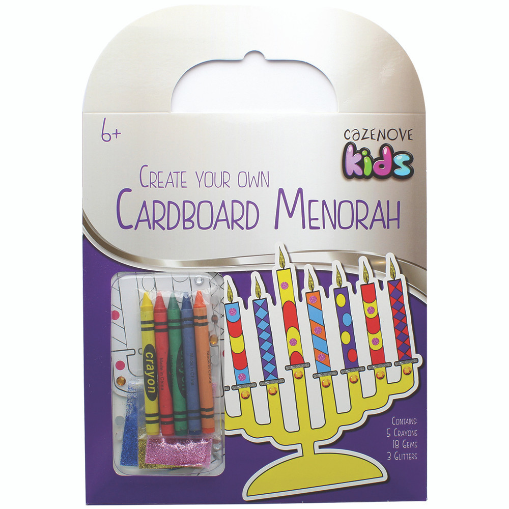 Create Your Own Cardboard Menorah Kit