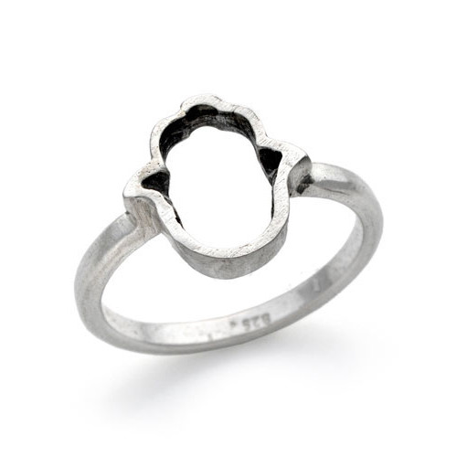 Jewish Jewelry - Sterling Silver Hamsa Ring