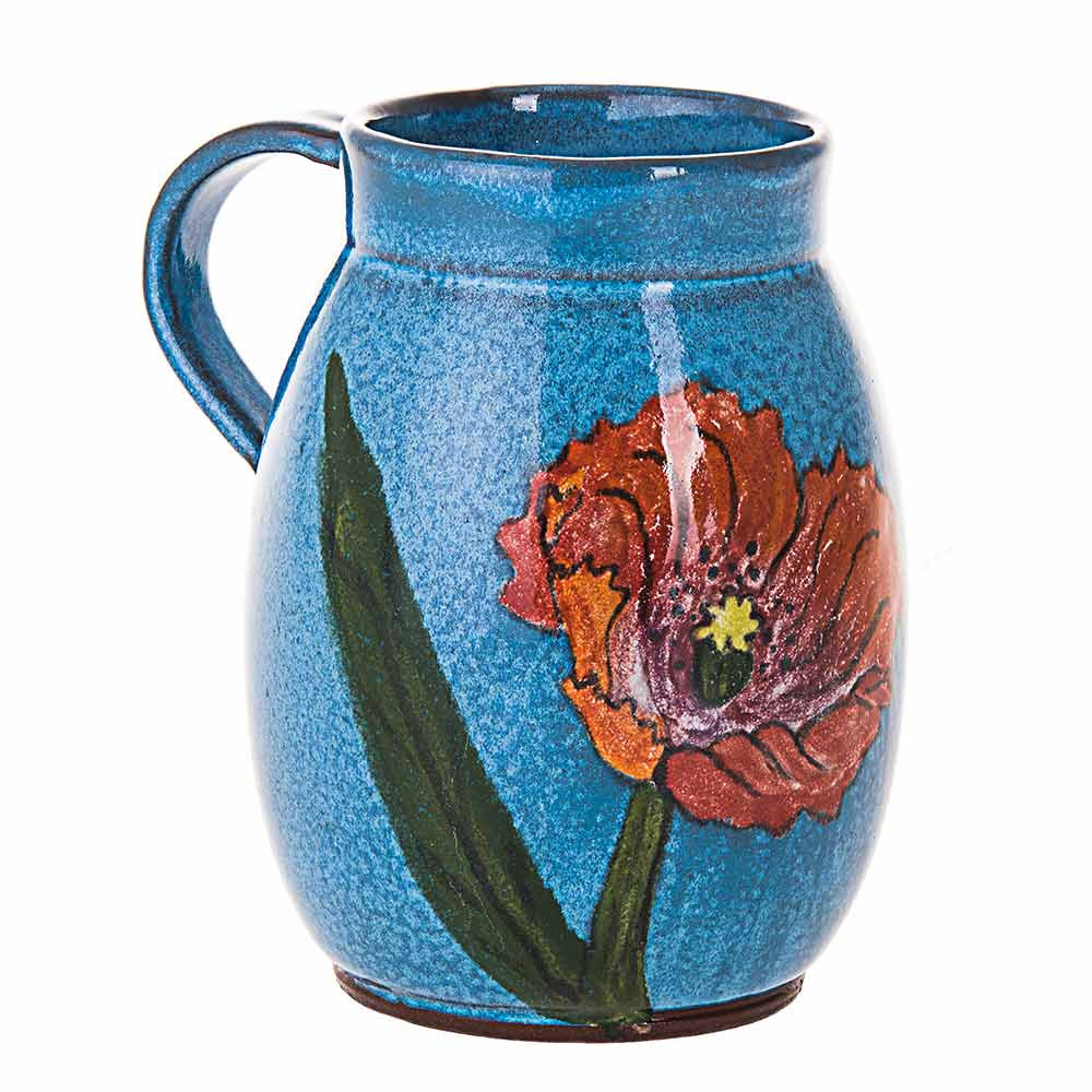 Blue Stoneware Poppy Hand Wash Cup