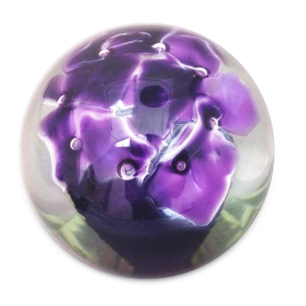 Crushed Wedding Glass Paperweight, Blown Glass Paperweight