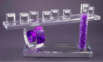 Shardz Wedding Glass Menorah