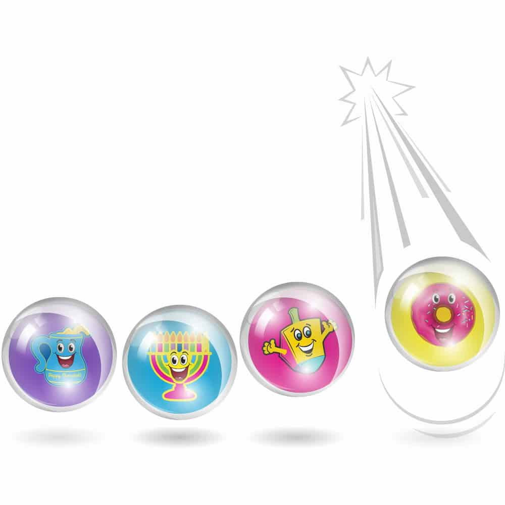 4-Pack Hanukkah Bouncing Balls
