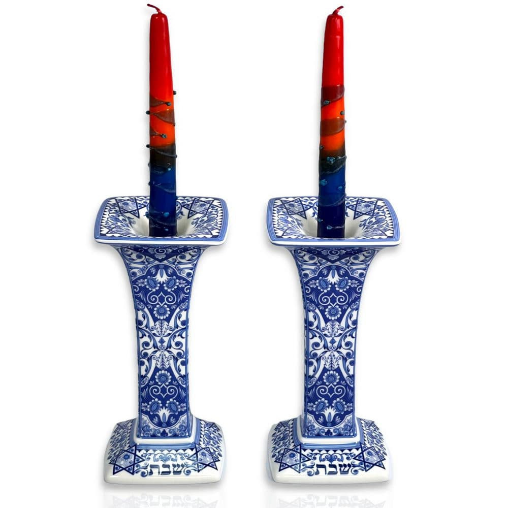 Spode Porcelain Sabbath Candlesticks