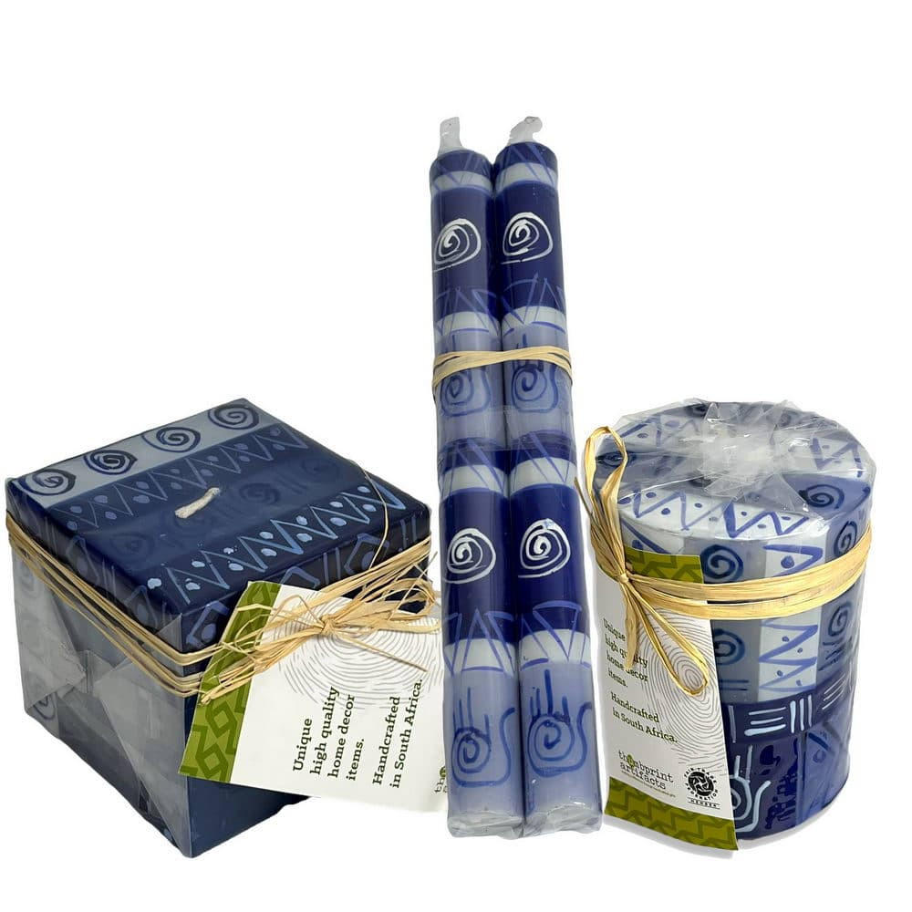 Hand-Decorated Hamsa Candle Gift Set