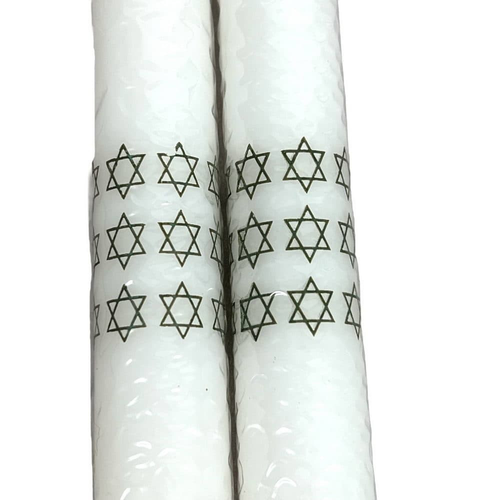 Golden Star Of David Shabbat Candles
