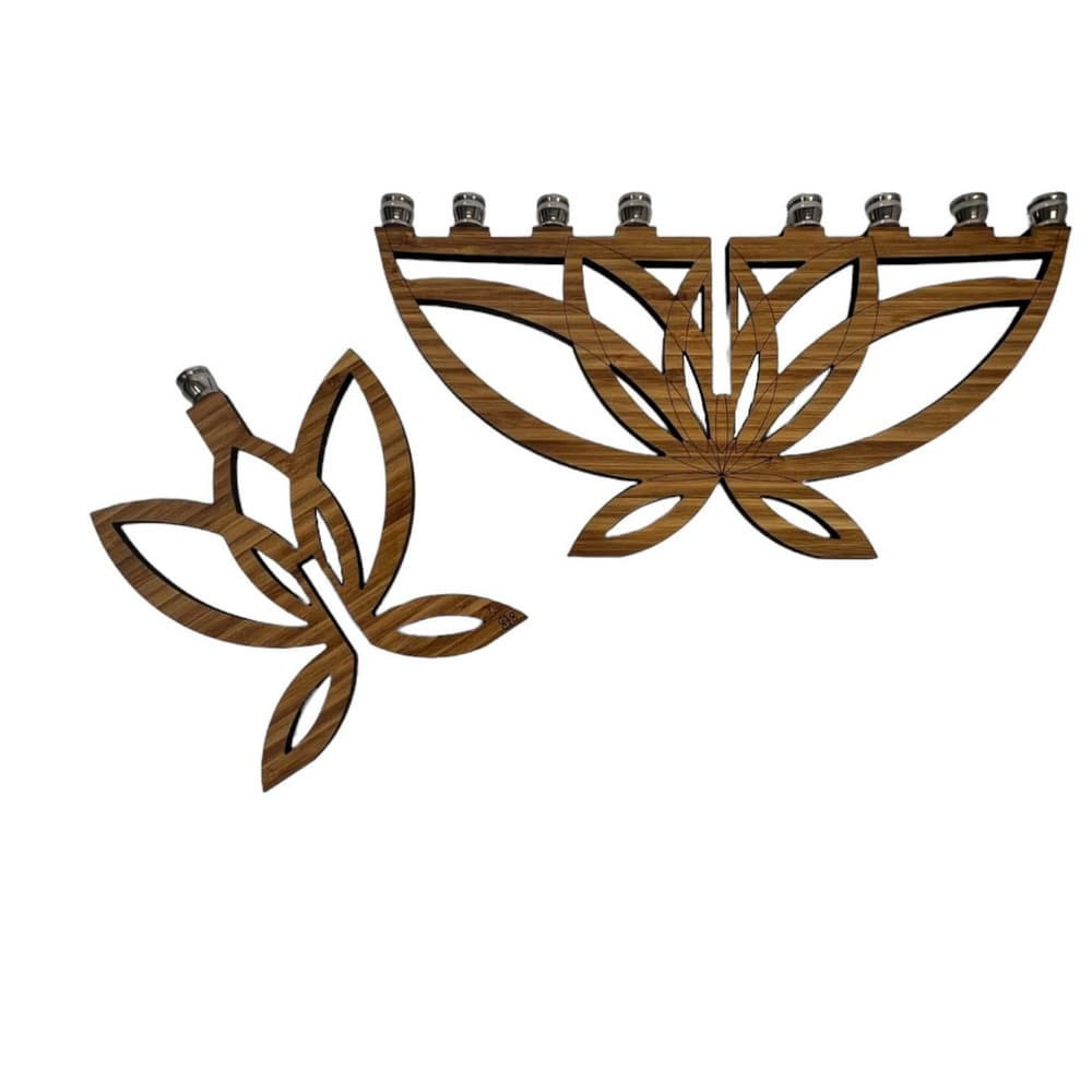 Collapsible Lotus Flower Menorah