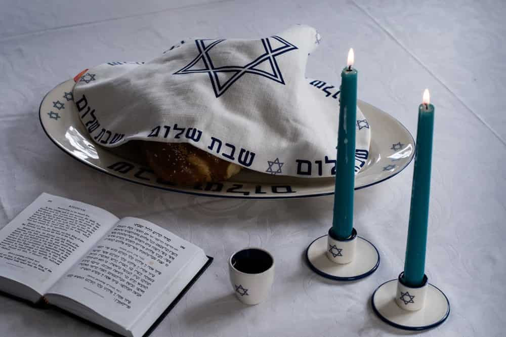 Ceramic Jewish Star Candlesticks