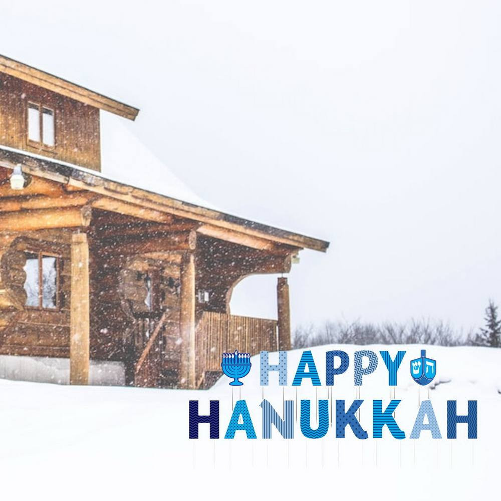 Happy Chanukah Yard Sign Set