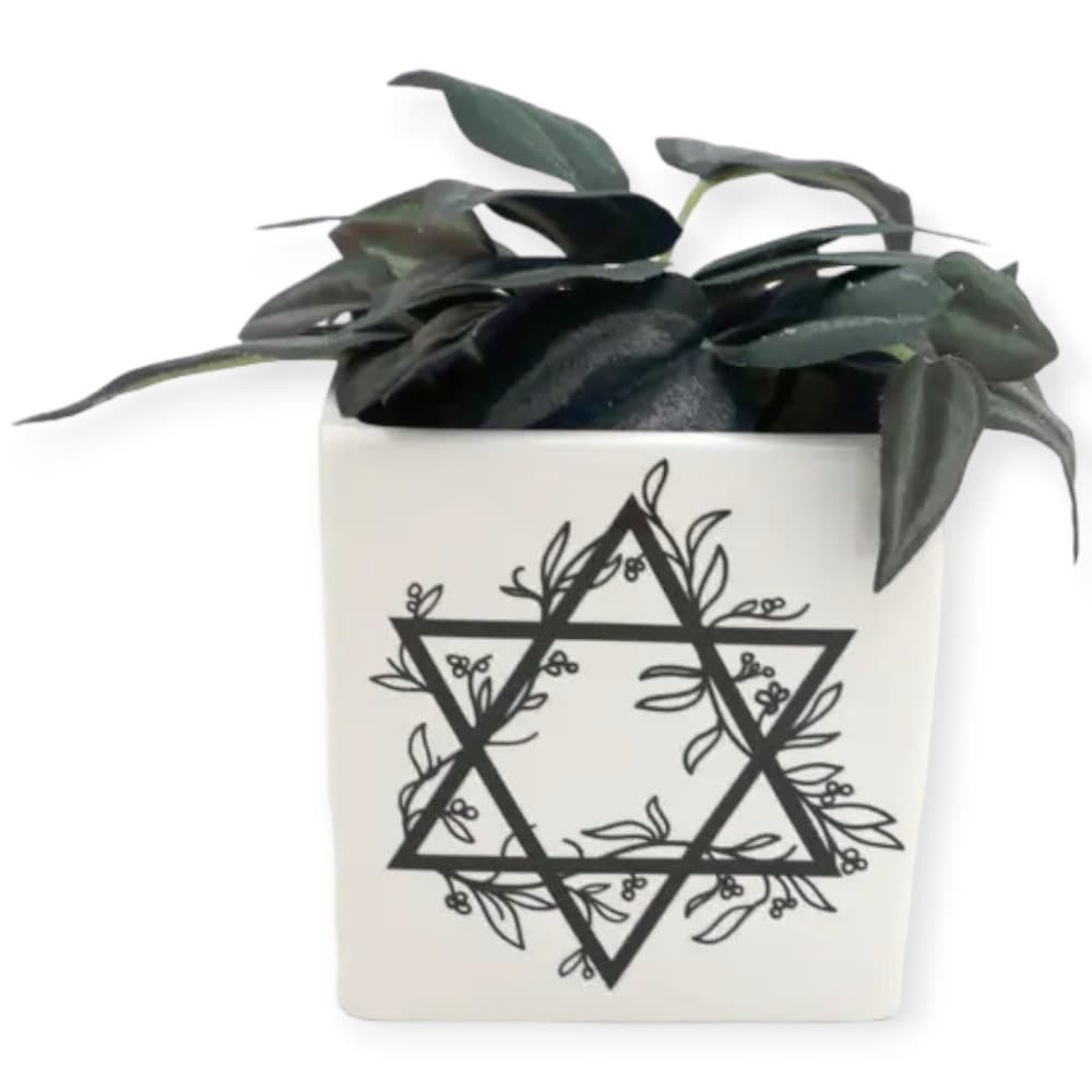 Jewish Star Decorative Ceramic Holder