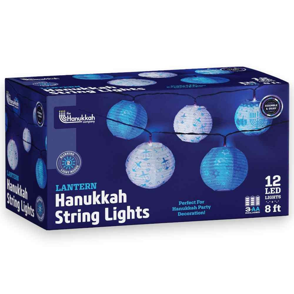 LED Hanukkah Lighted Lantern String