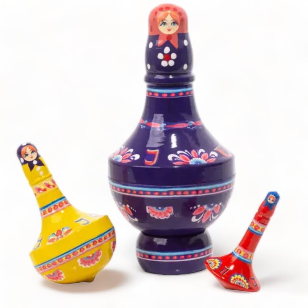 3-Piece Hand-Painted Nesting Dreidels