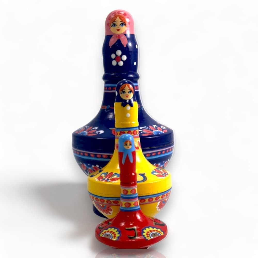 3-Piece Hand-Painted Nesting Dreidels