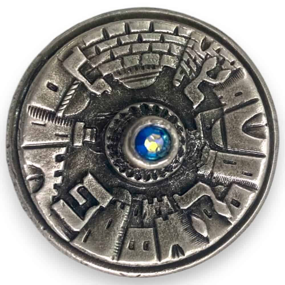 Circular Jerusalem Hanukkah Dreidel