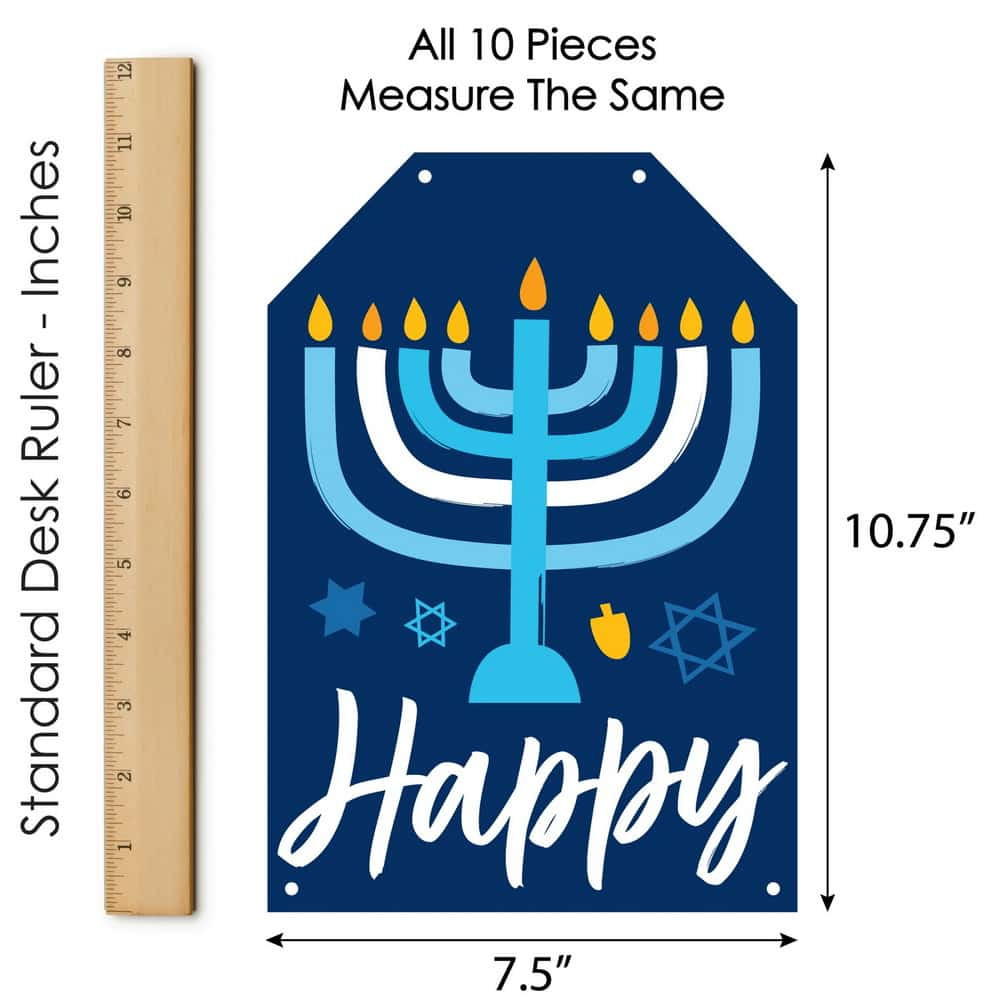 Happy Hanukkah Love & Light Vertical Banners
