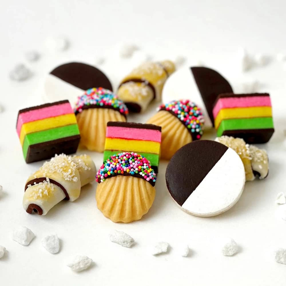 Assorted Jewish Cookie Collection Of Marzipan Treats