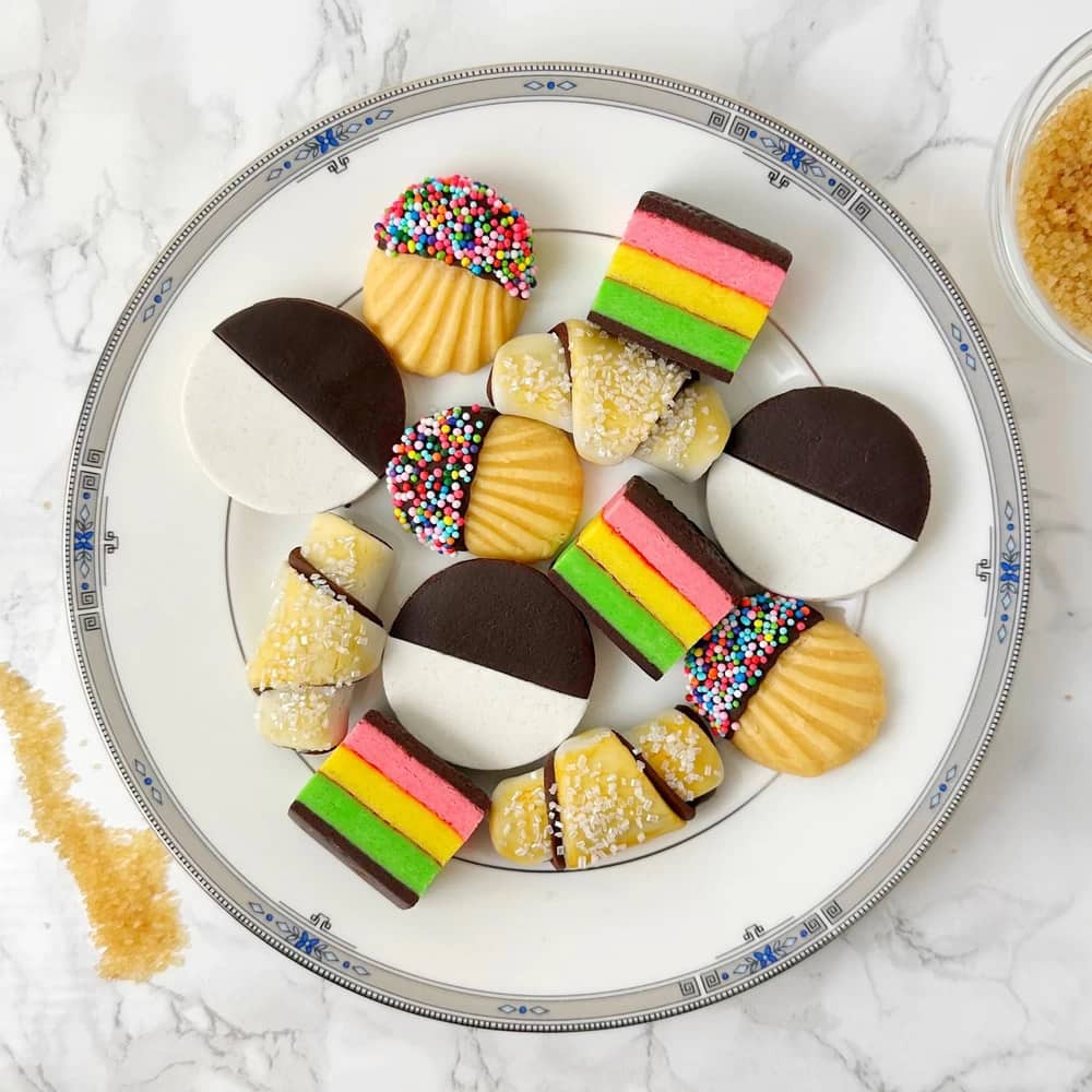 Assorted Jewish Cookie Collection Of Marzipan Treats