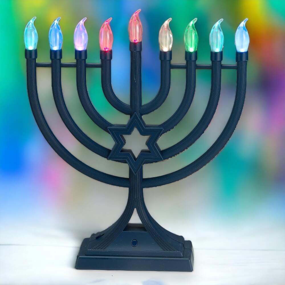Navy Multifunction LED Glow Menorah