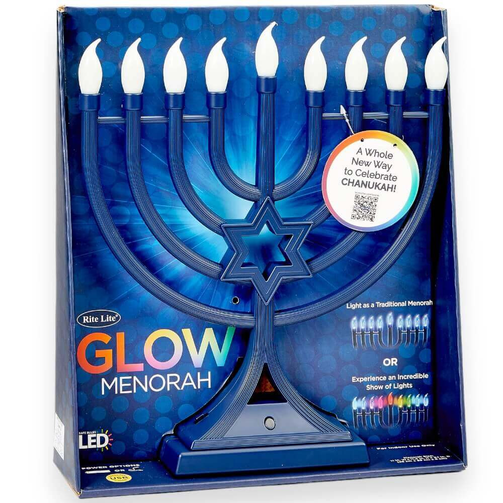 Navy Multifunction LED Glow Menorah