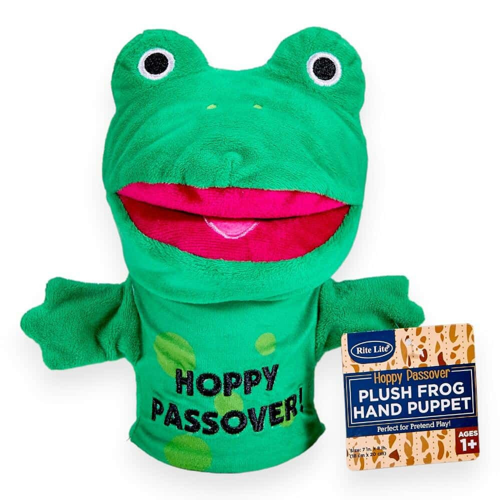 Plush Passover Frog Hand Puppet