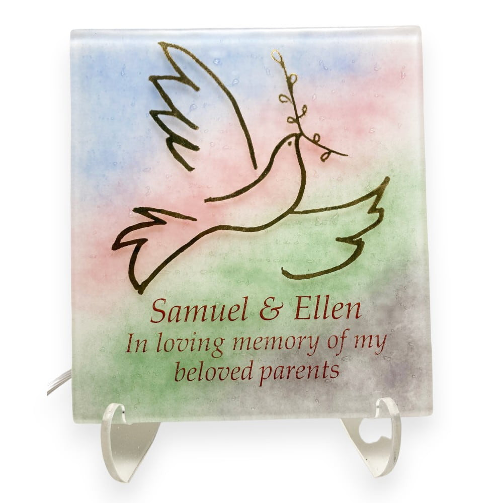 Dove Of Peace Personalized Memorial Lamp
