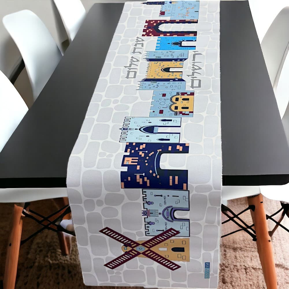 Brick Jerusalem Heat-Resistant Table Runner