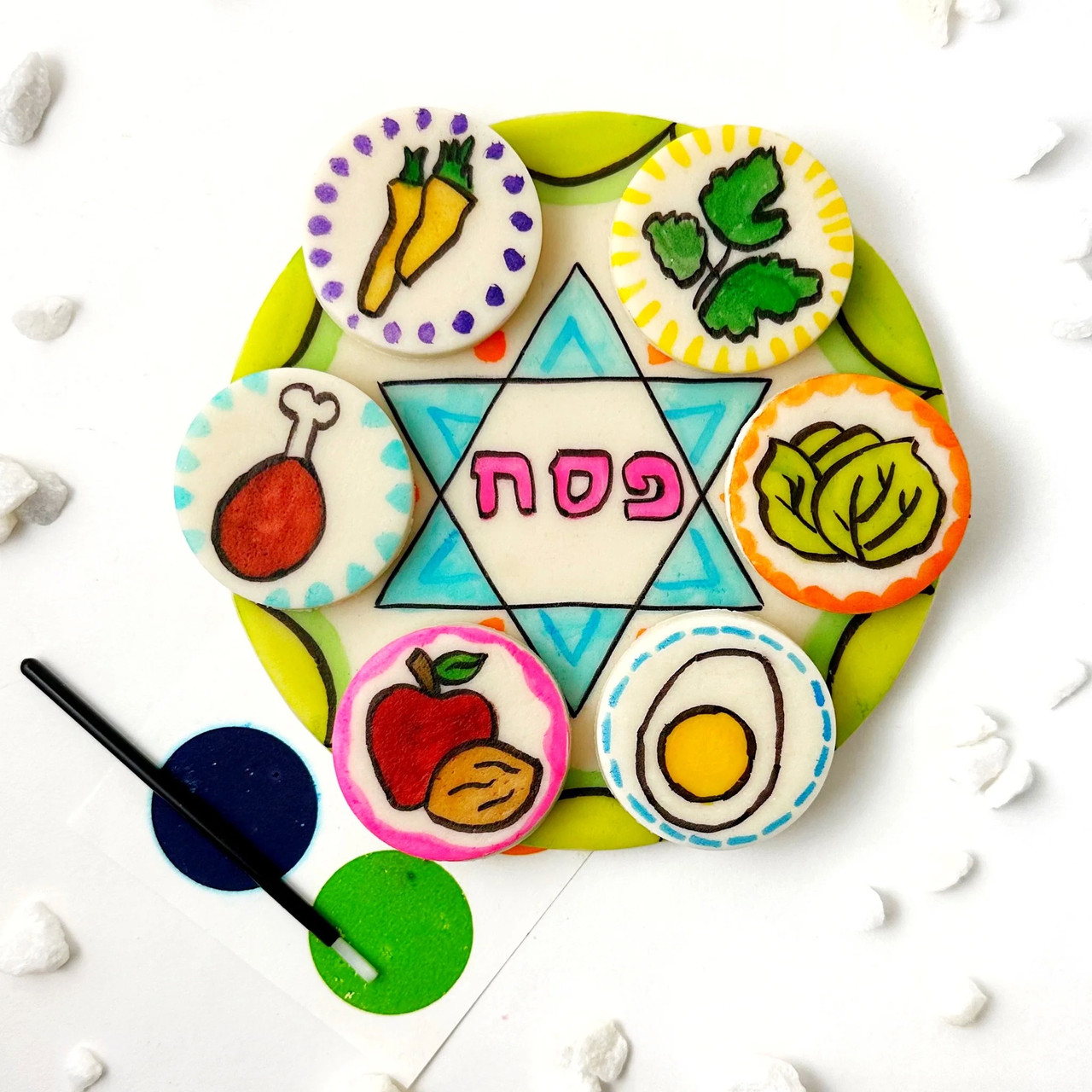 Paint Your Own Passover Marzipan Seder Plate - Marzipops