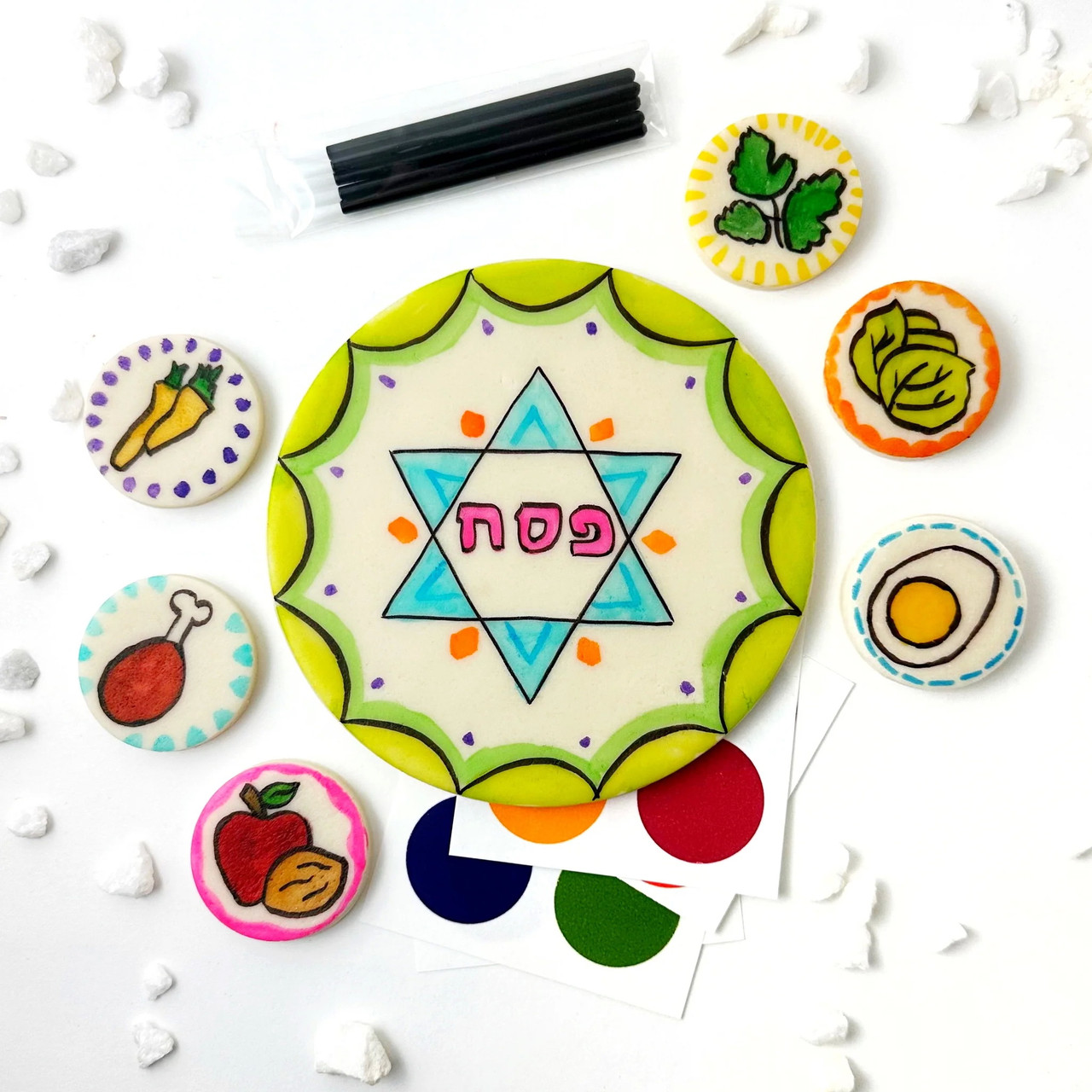 Paint Your Own Passover Marzipan Seder Plate - Marzipops