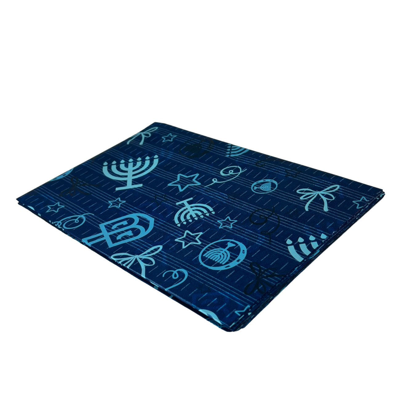 Chanukah Symbols Blue Tissue Paper