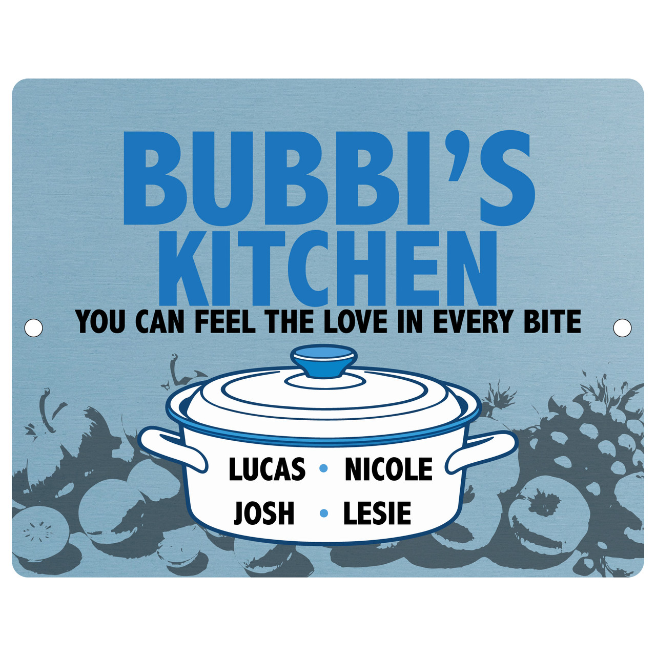 Personalized Pot Of Love Kitchen Sign