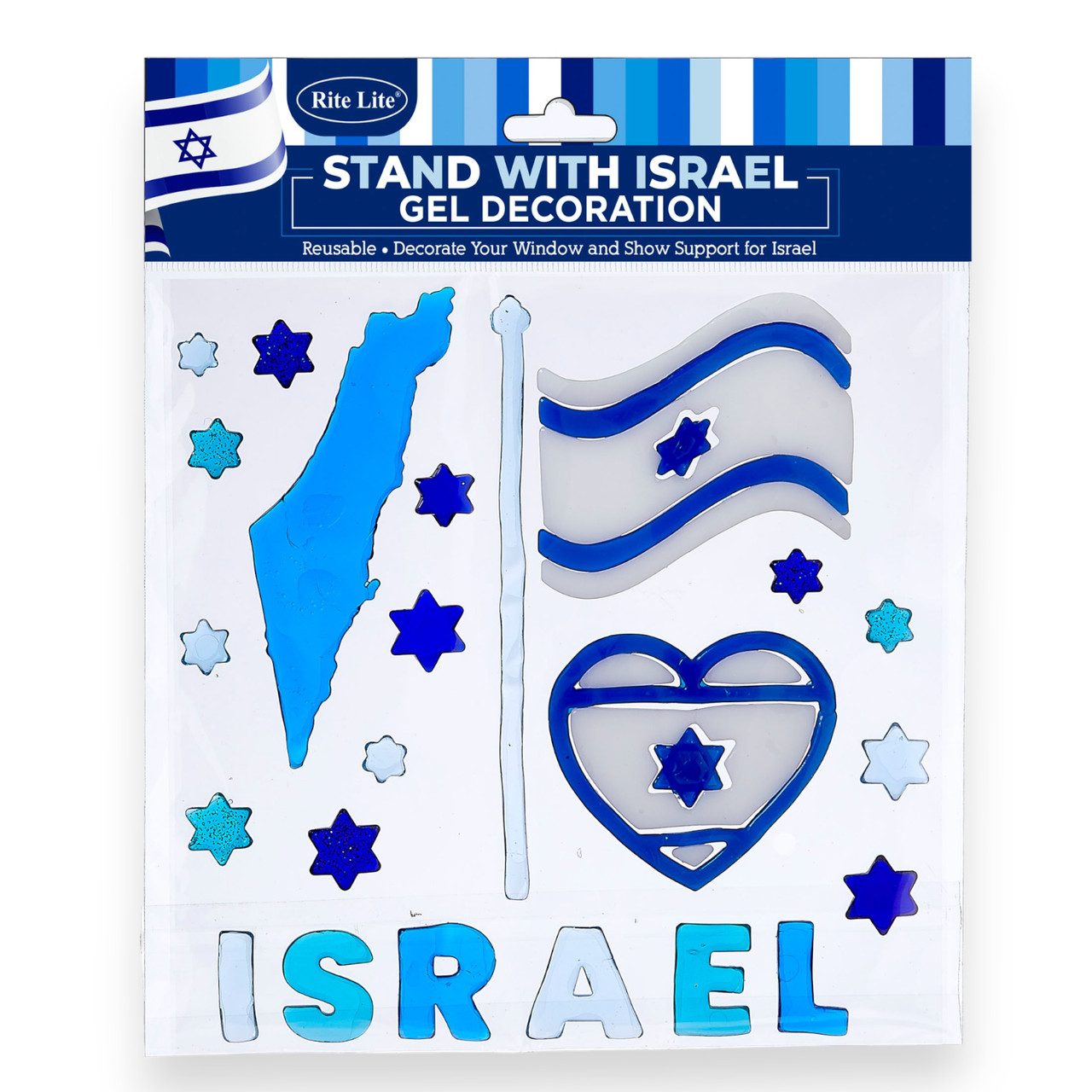 Stand With Israel Window Gel Decoration