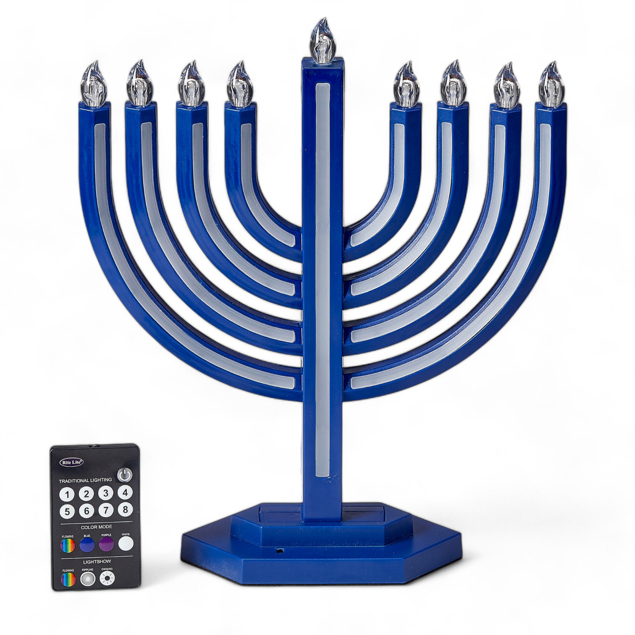 Navy LED Color Changing Lights Menorah