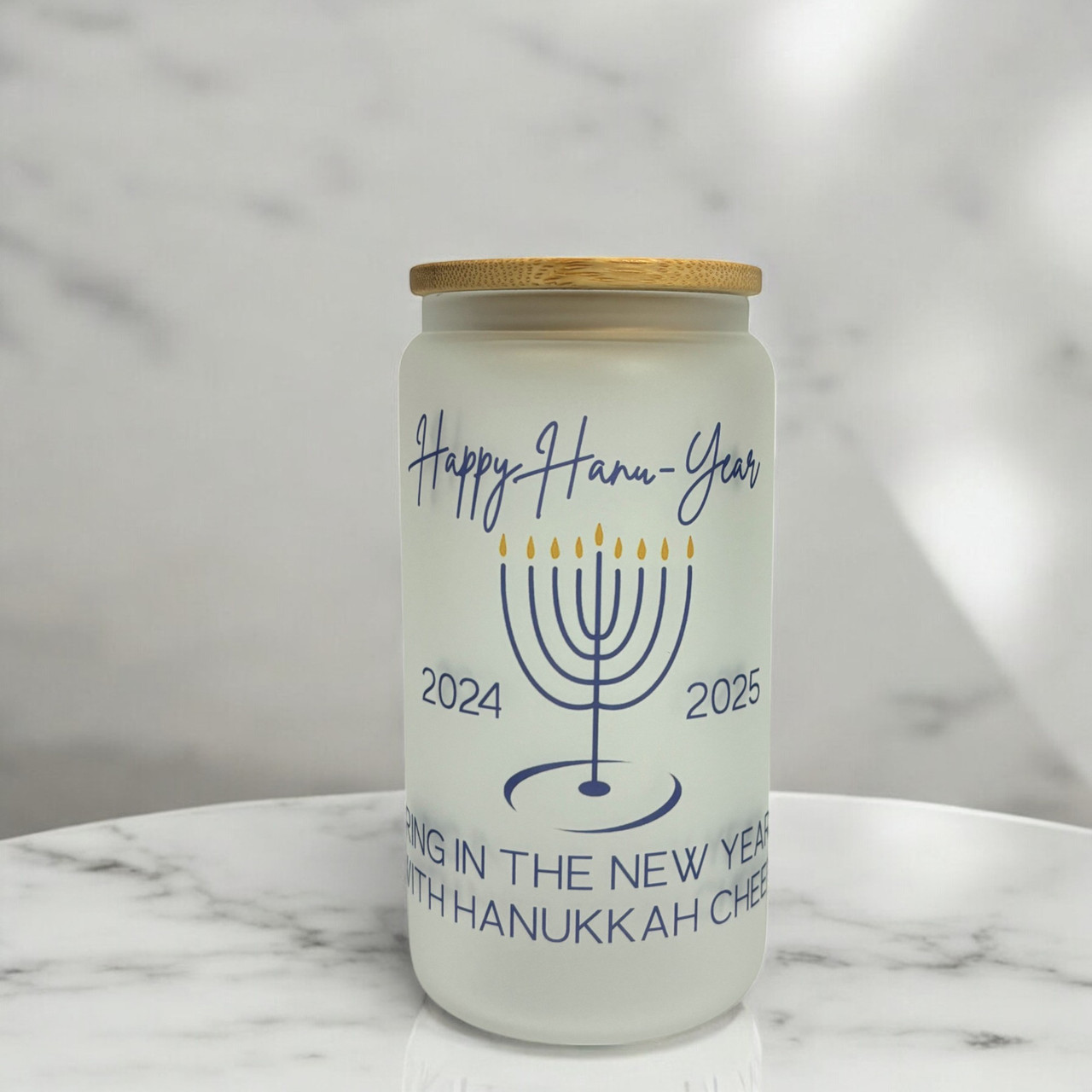 Happy Hanu-Year Glass Mason Jar 2024-2025