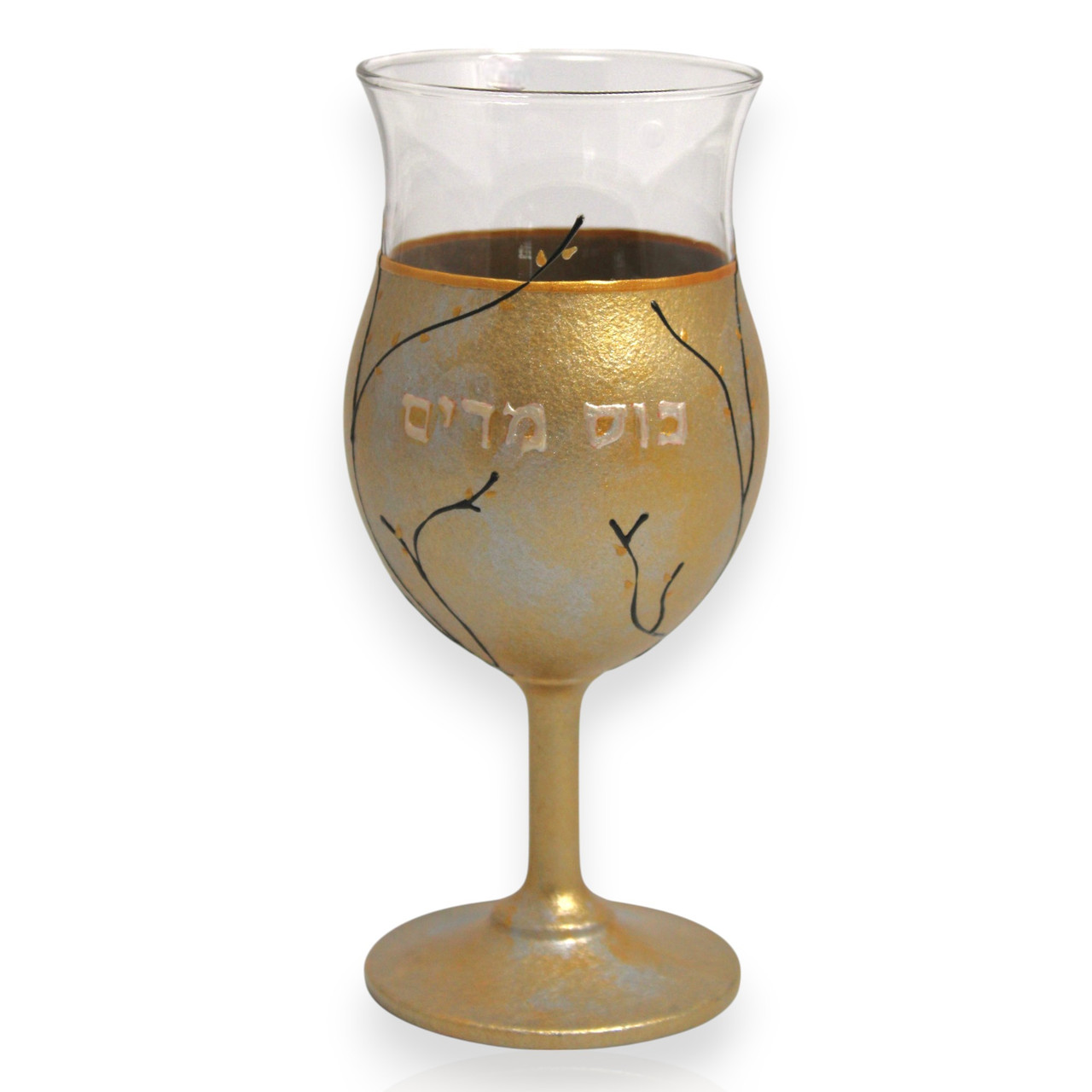 Elegant Golden Hand-Painted Miriam's Cup