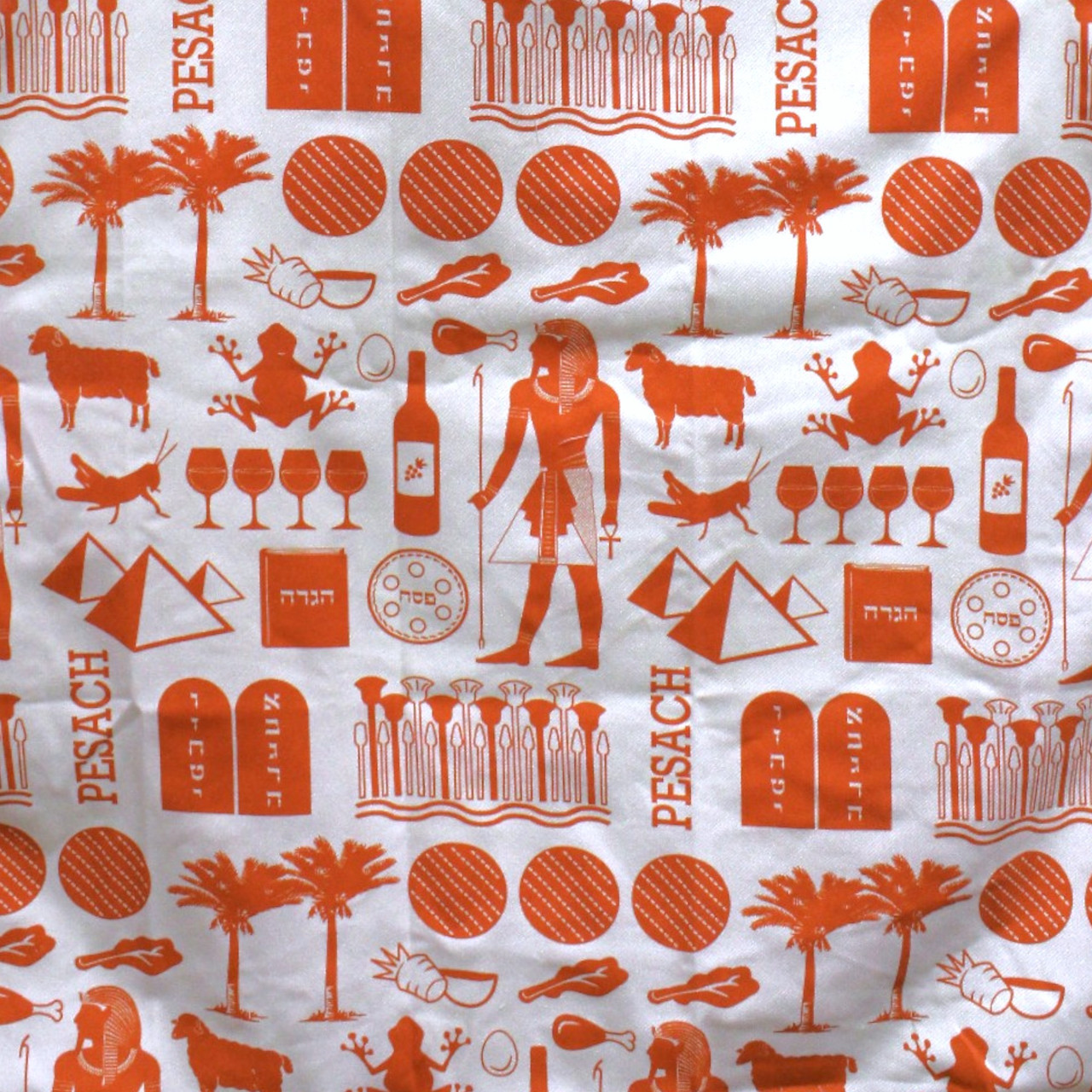 Orange Monotone Passover Icons Apron