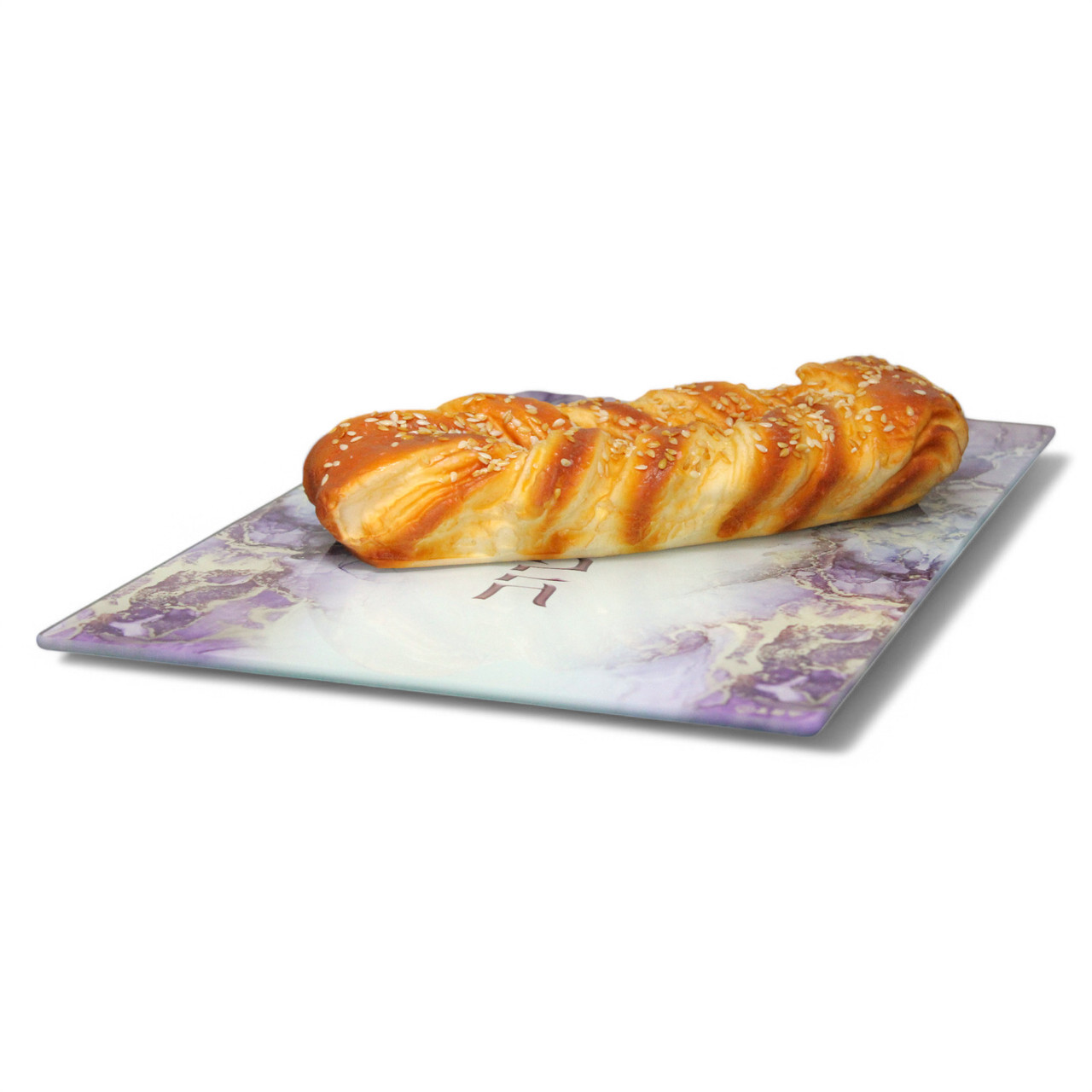 Marbled Reinforced Glass Challah Plate