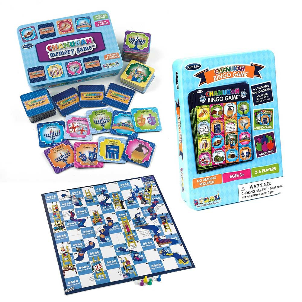 Hanukkah Gift Set-Hanukkah Family Game Night Gift Set