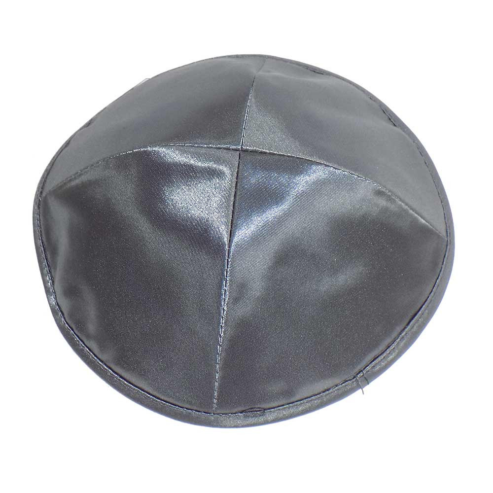 Deluxe Grey Satin Kippah