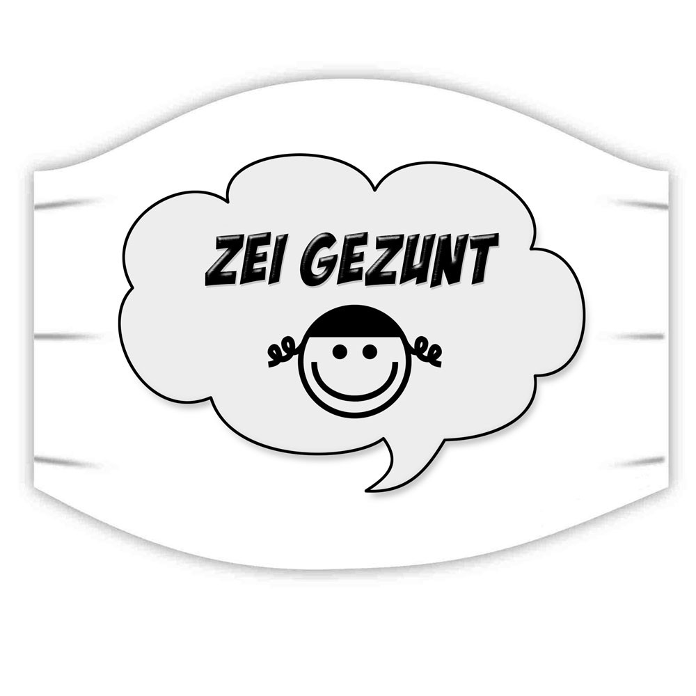 Yiddish Punim Masks - Zei Gezunt Cloth Face Covering