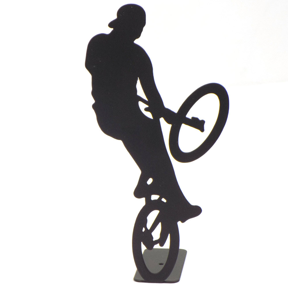 Extreme Bike Rider Vertical Sculpture - Made In Israel
