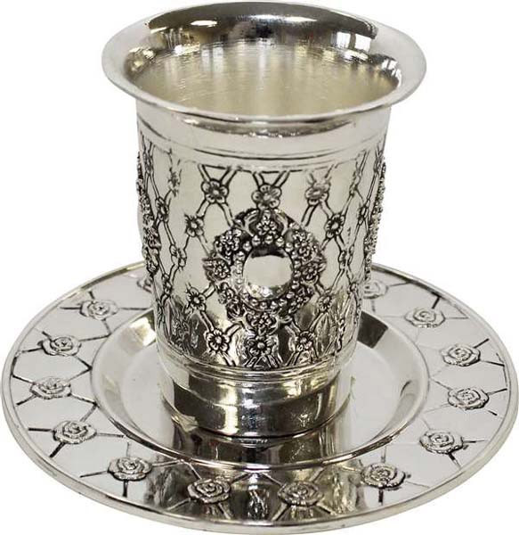 Floral Kiddush Cup