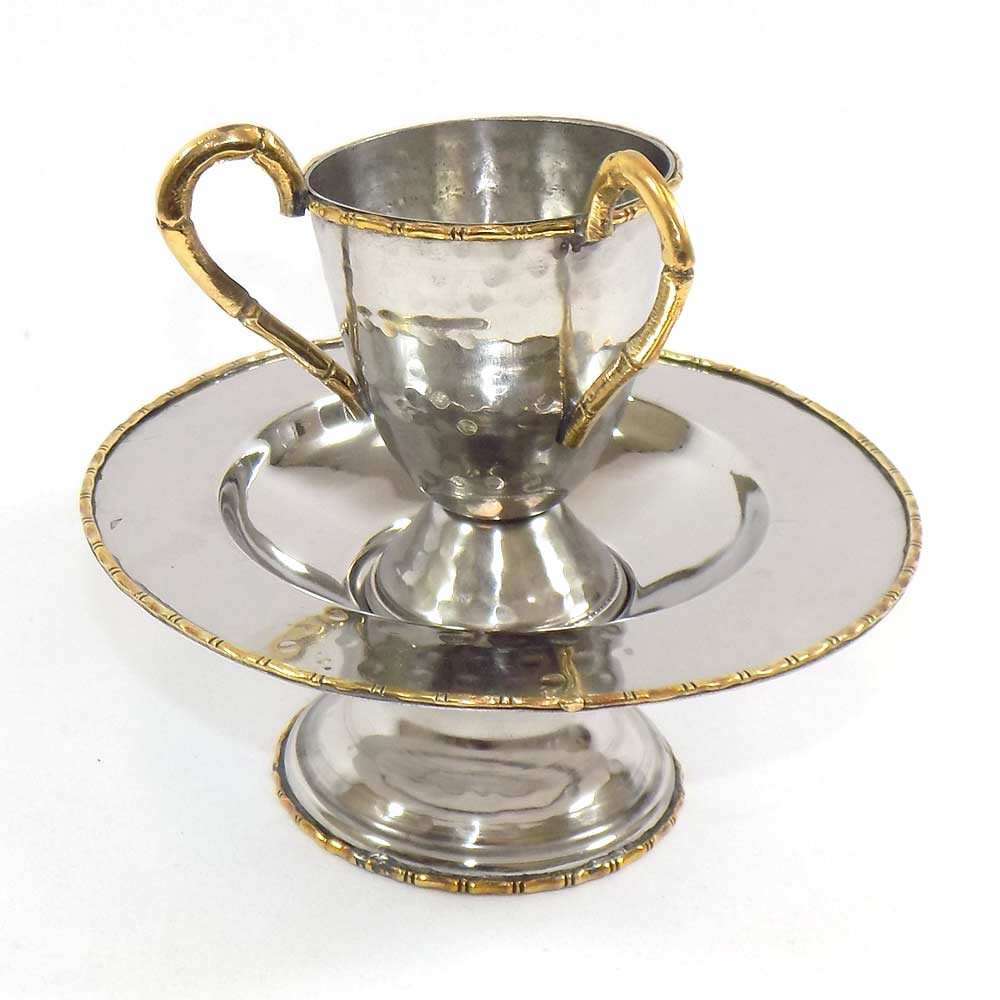 Jewish Gifts-Hammered Stainless Hand Washing Set