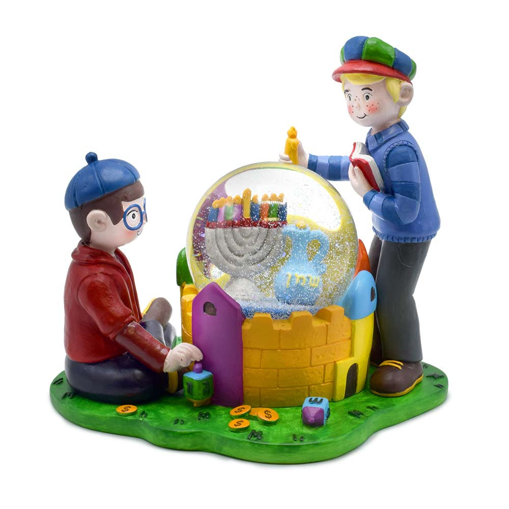 Hanukkah Gifts - Children Playing Hanukkah Snow Globe